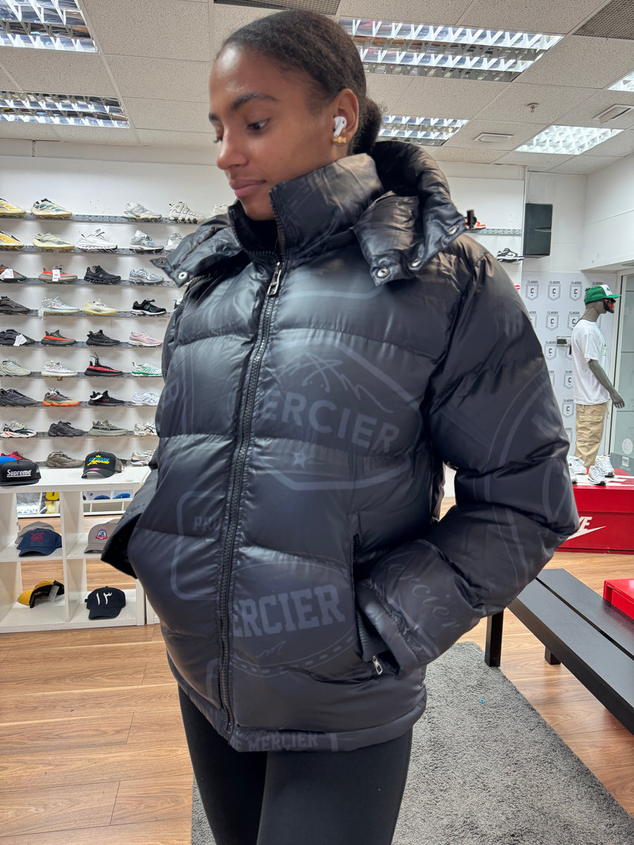 Mercier Black Logo Puffa Jacket – Crep Select